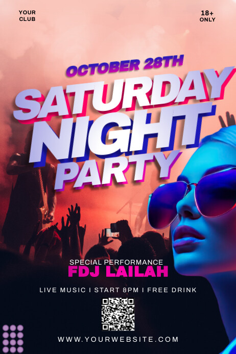 Saturday Night Party Template | PosterMyWall