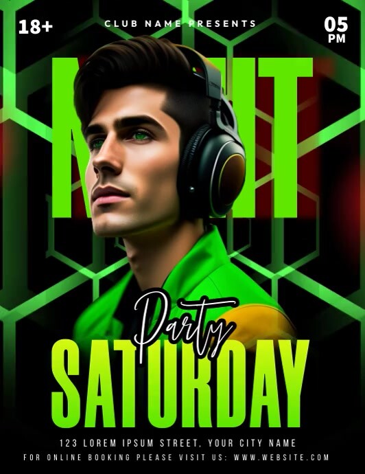 Saturday Night Party Templat | PosterMyWall
