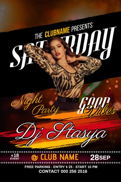 saturday night party Template | PosterMyWall