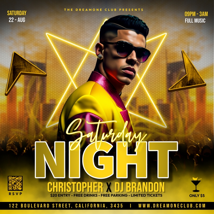 Saturday Night Party Template | PosterMyWall