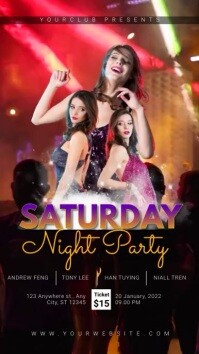 Saturday Night Party Template | PosterMyWall