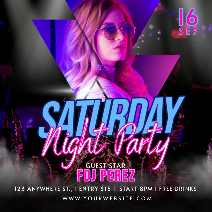 Copy of Saturday Night Party | PosterMyWall