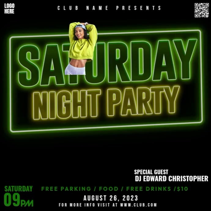 Saturday Night Party Template | PosterMyWall