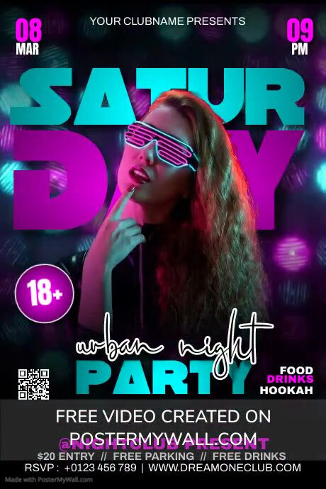 Saturday Night Party Template | PosterMyWall