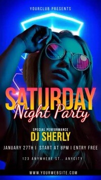 Saturday Night Party Template | PosterMyWall