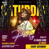 Saturday dj night party Template | PosterMyWall