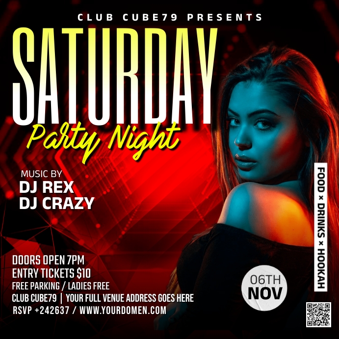 Copy of SATURDAY NIGHT PARTY | PosterMyWall