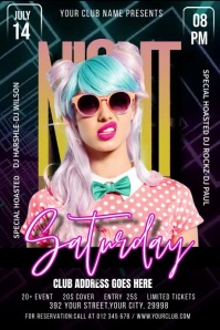 Saturday Night Party Template | PosterMyWall