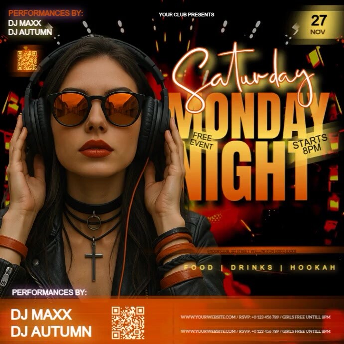 Copy of Saturday Night Party Event Ad Design Template | PosterMyWall