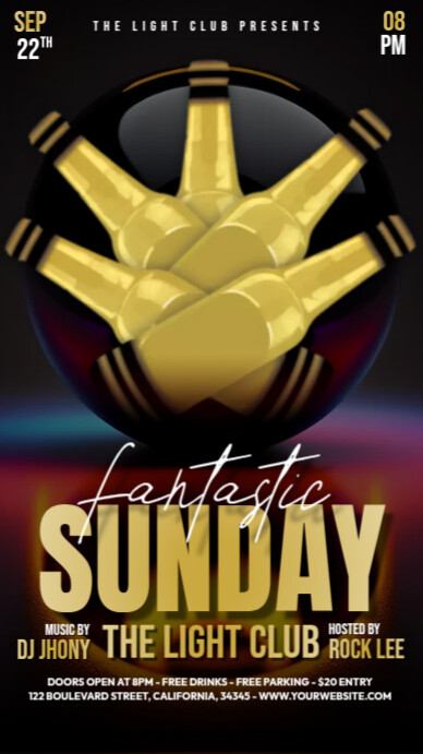 Saturday Night Party Event Template | PosterMyWall