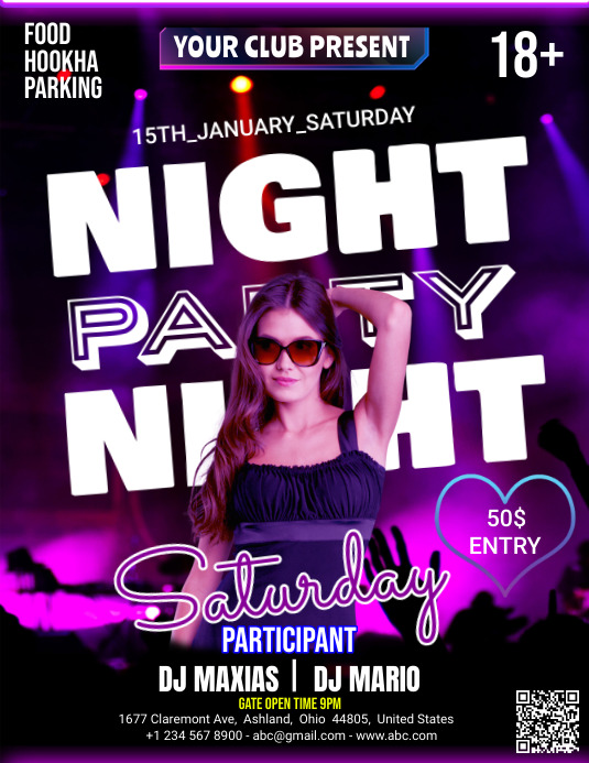 Saturday Night Party Flyer Template | PosterMyWall