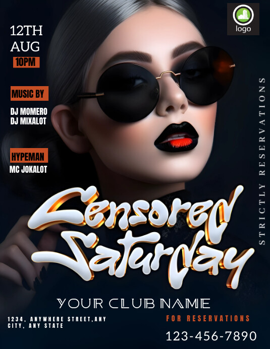 Saturday night party flyer Template | PosterMyWall