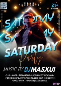 Saturday Night Party flyer Template | PosterMyWall