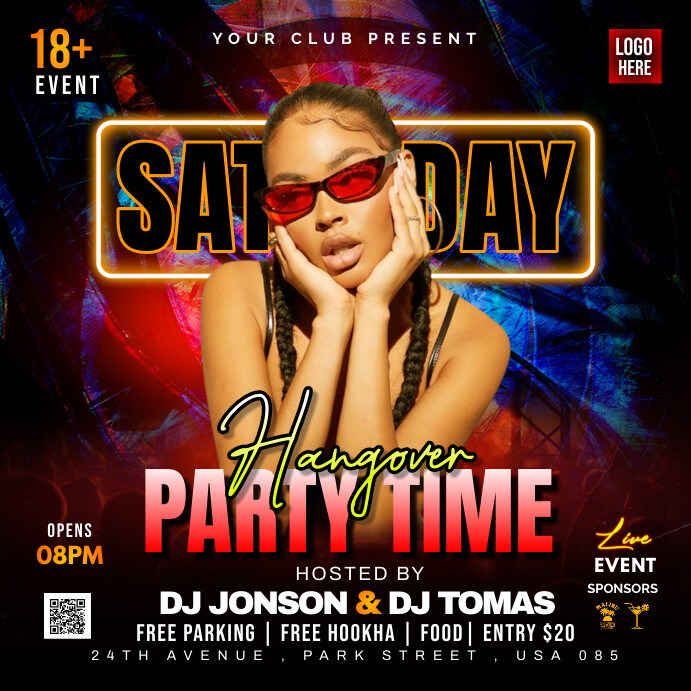 Saturday Night Party Flyer Template | PosterMyWall