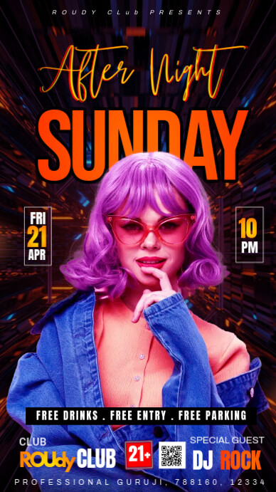 saturday night party flyer Template | PosterMyWall