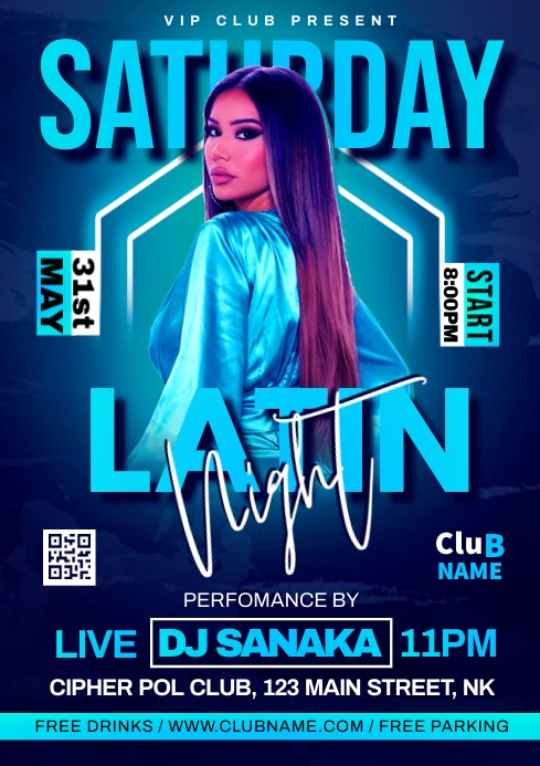 saturday night party flyer Template | PosterMyWall