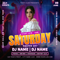 Saturday Night Party Flyer Template | PosterMyWall