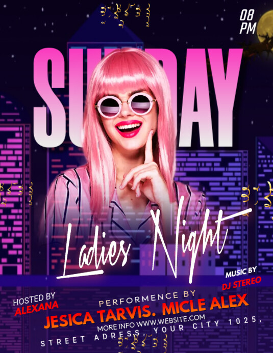 saturday night party flyer Template | PosterMyWall