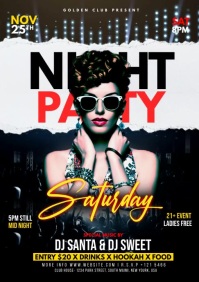 Vegas night party flyer Template | PosterMyWall