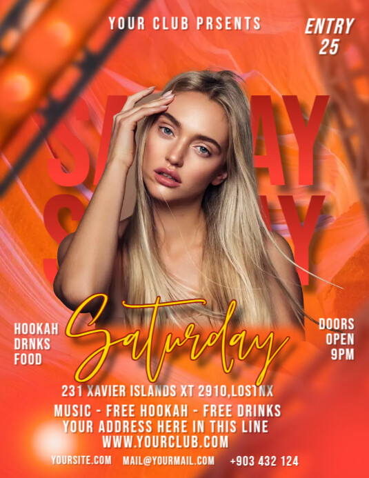 Saturday Night Party Flyers Template | PosterMyWall