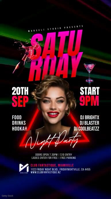 Saturday Night Party Invitation Flyer Ad Template | PosterMyWall