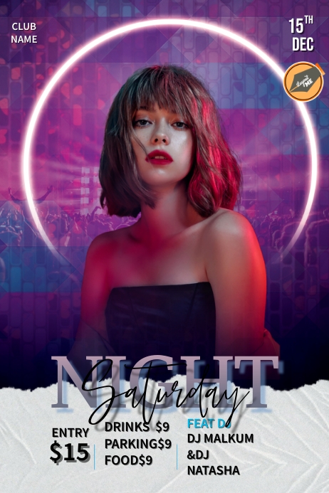 Saturday Night Party Poster Template | PosterMyWall