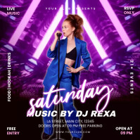 Saturday Night Music Template | PosterMyWall