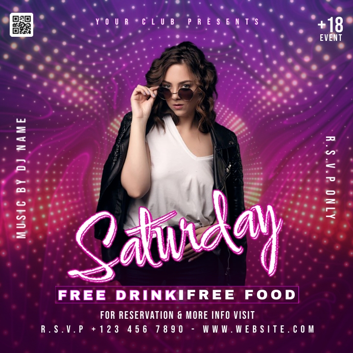 Copie de Saturday Night Party Template | PosterMyWall
