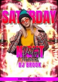 Saturday Party Poster Template | PosterMyWall