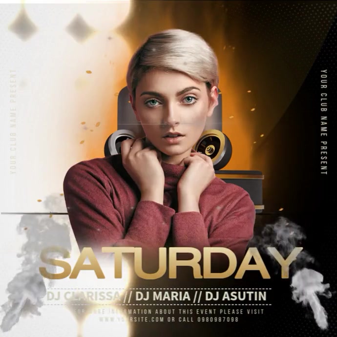 Saturday Night Party Video Templates | PosterMyWall