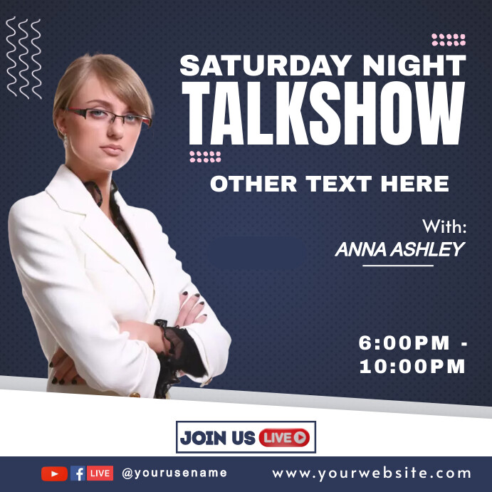 Saturday night talk show Template | PosterMyWall
