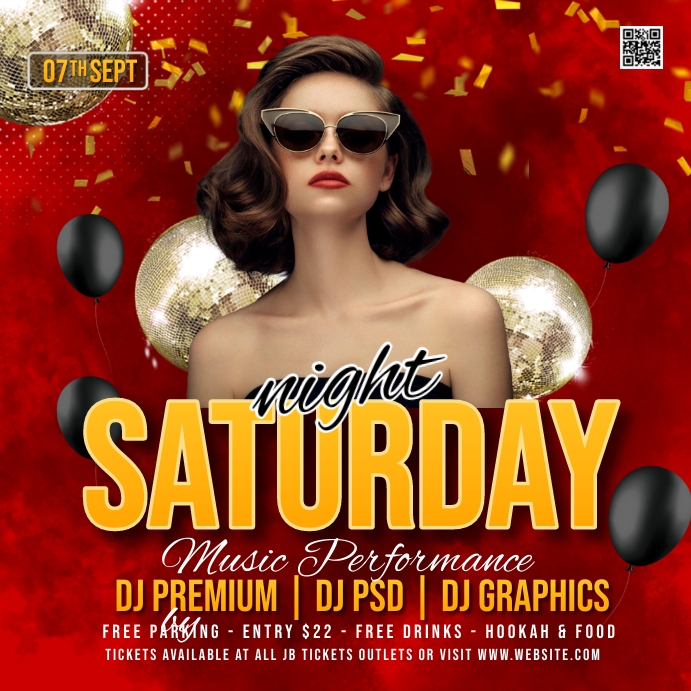 Saturday Night Template | PosterMyWall