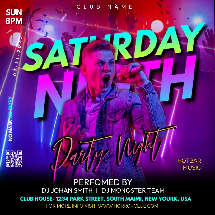 Saturday Night Template | PosterMyWall