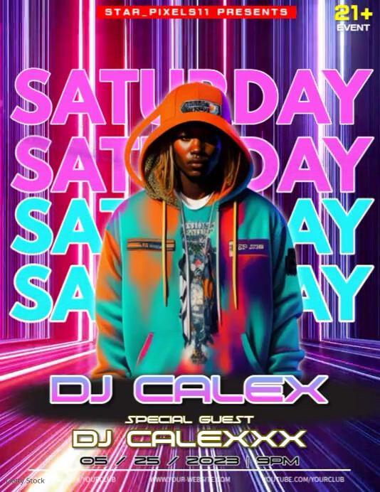 Saturday Night Vibes Video Template | PosterMyWall