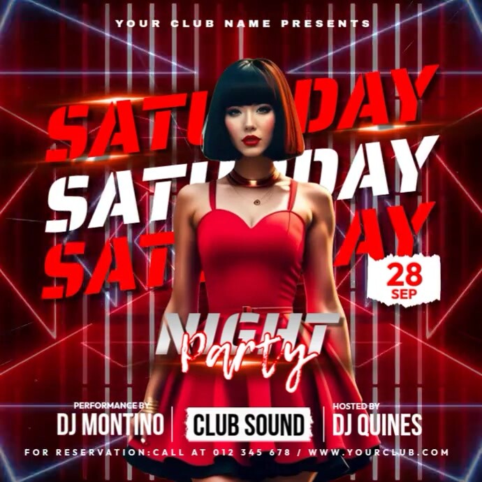 Saturday Night Video Ads Template | PosterMyWall