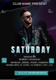 Saturday Night Out Template | PosterMyWall