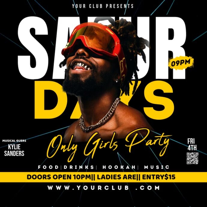 Plantilla de Saturday only girls party | PosterMyWall