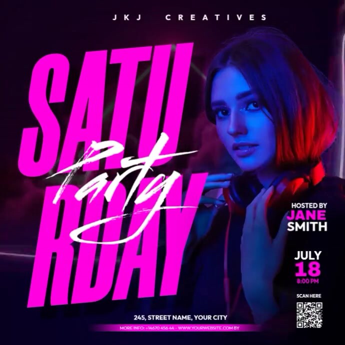 Plantilla de Saturday Party Ads | PosterMyWall