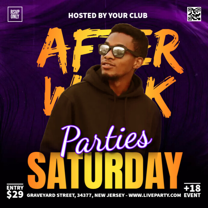 Saturday Party Ads Template | PosterMyWall