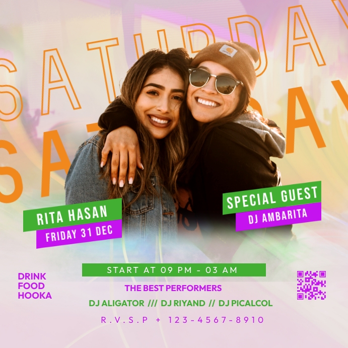 Saturday Party Ads Template | PosterMyWall