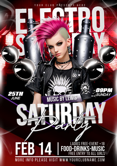 SATURDAY PARTY Template | PosterMyWall