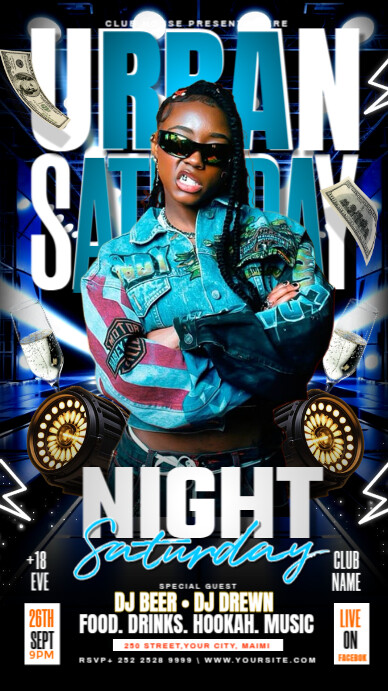SATURDAY PARTY Template | PosterMyWall