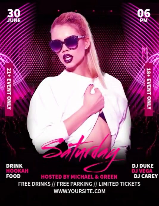 Saturday Party Template | PosterMyWall