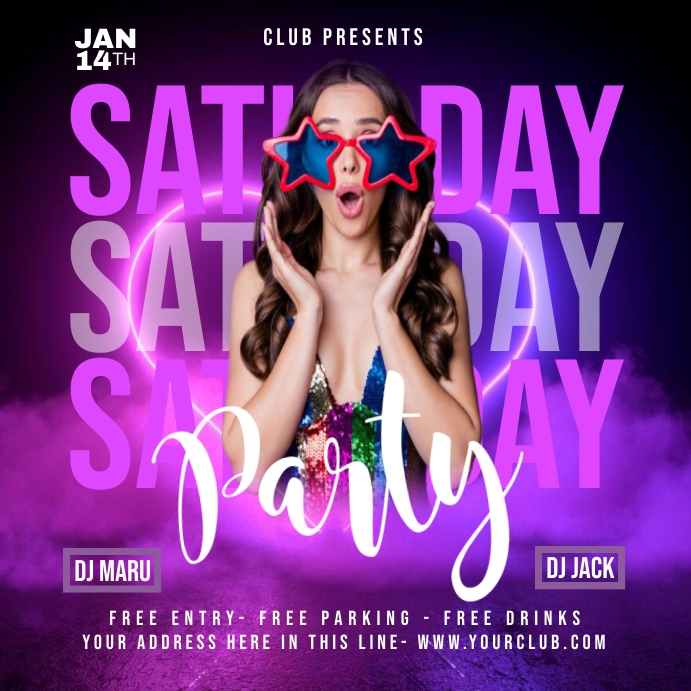 Saturday Party Template | PosterMyWall