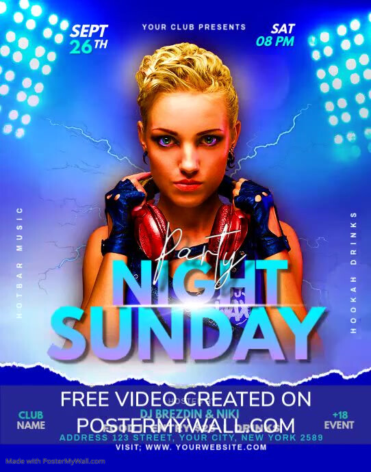 SATURDAY PARTY Template | PosterMyWall