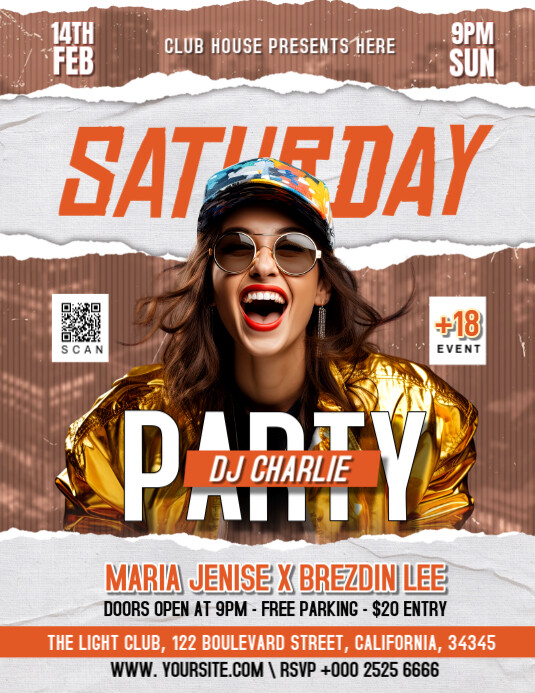 SATURDAY PARTY Template | PosterMyWall