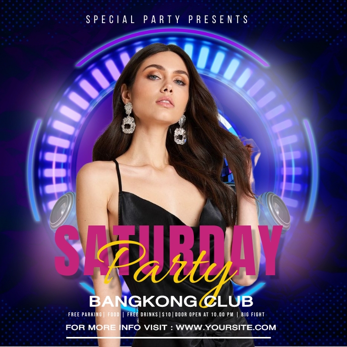 Saturday Party Template | PosterMyWall