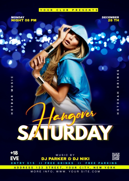 SATURDAY PARTY Template | PosterMyWall