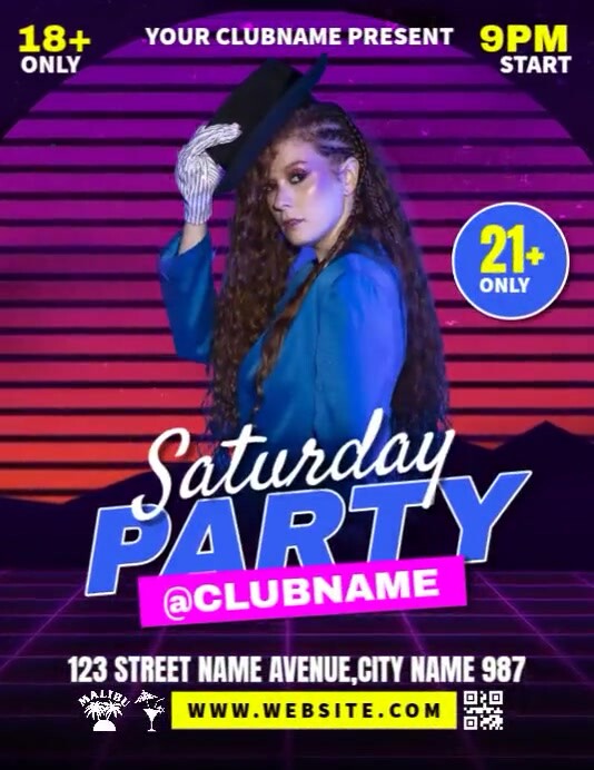 Saturday Party Template | PosterMyWall
