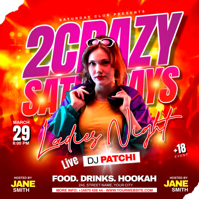 SATURDAY PARTY Template | PosterMyWall
